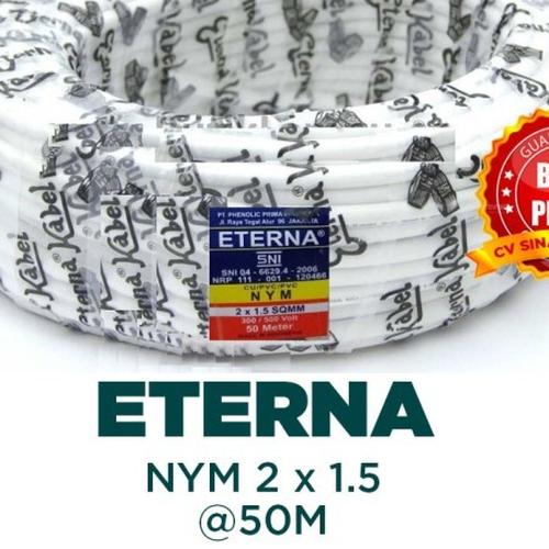 Jual Kabel Listrik Eterna NYM 2x1.5 mm 2 X 1,5mm 1 Roll 50 Meter 50m - Kota Serang - Cahaya ...