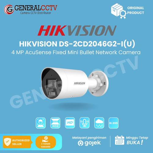 Jual Hikvision DS-2CD2046G2-I(U) 4MP Acusense Fixed Mini Bullet IP Camera - DS2CD2046G2-IU ...