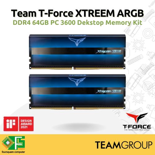 Jual Ram Team T-Force XTREEM ARGB Blue DDR4 64GB 2x32GB PC 3600 Mhz ...