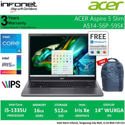 Jual ACER Aspire 5 A514-56P-59SK i5 1335U 16GB 512GB 14" FHD IPS W11 ...