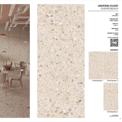 Jual GRANIT BIG SLAB MOTIF TERAZZO CHEPPO BEACH GUV05 UKURAN 120X249 ...