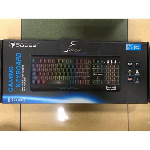 Jual Sades Bladewolf RGB Membrane Keyboard Gaming- cuci gudang ...