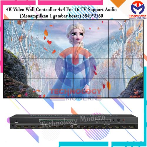 Jual 4K HDMI 4x4 Video Wall Controller (Menggabungkan 16 TV To Big ...