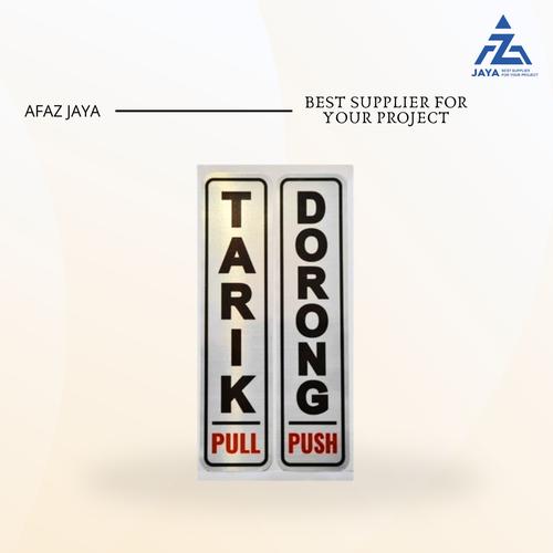 Jual STICKER SIGN PINTU TARIK DORONG SIGN LABEL STICKER PINTU PULL PUSH ...