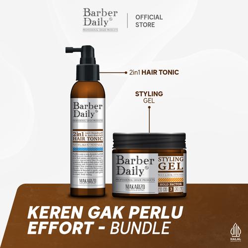 Promo BUNDLE - Barber Daily Wet Look Styling Gel 120 gr & Hair Tonic ...