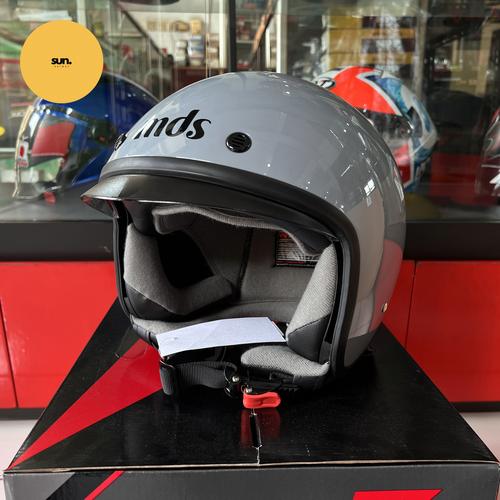 Jual Helm Half Face Jadul Retro MDS MAGNUM Solid Grey Gloss - Kota ...