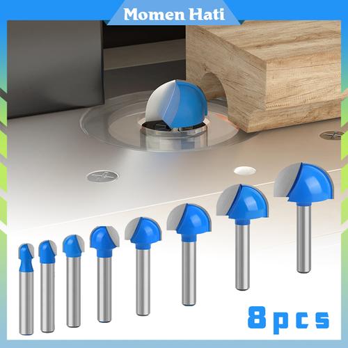 Jual 8Pcs Mata Profil Setengah Lingkaran Mata Router Kayu Set 6mm ...