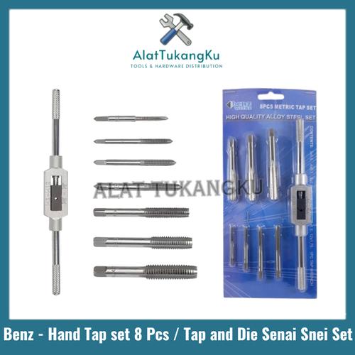 Jual Benz TAP DRAT Set 8 Pcs Alat Snei Drat Set Gagang Dan Tap Drat 3 4 ...