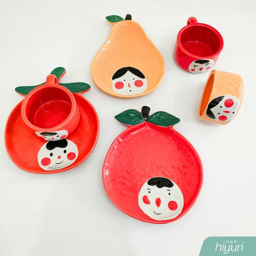 Jual HIYURI Piring Keramik Karakter Sayur dan Buah /gelas keramik ...