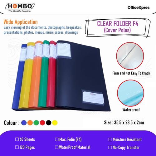 Jual Clear Holder Isi 20 , 40 , 60 poket / Map plastik F4 / Dokumen ...
