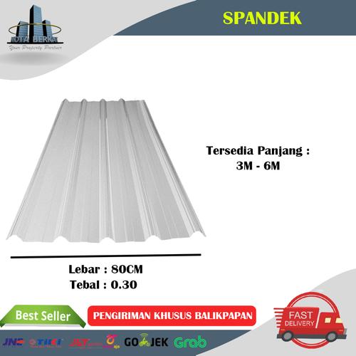 Jual ATAP SPANDEK ZINC/ SILVER 0,30 mm x 80 CM PER LEMBAR - 5 M, GNET ...