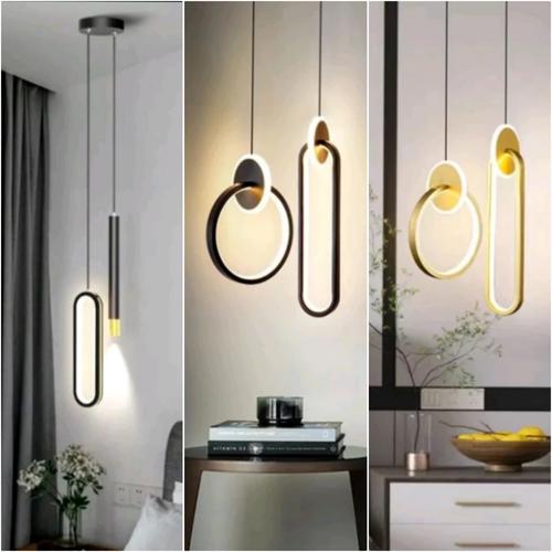Jual Lampu gantung Minimalis Black plus Led sorot Hias kamar tidur ...