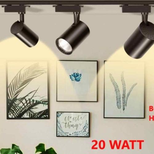 Jual PAKET LAMPU SOROT RELL TRACK 1M 1 METER + LAMPU SPOTLIGHT 20W 20 ...