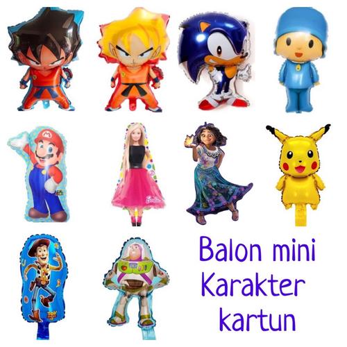 Jual Balon Mini Karakter Pikachu Barbie Mario Encanto Toy Story Sonic ...