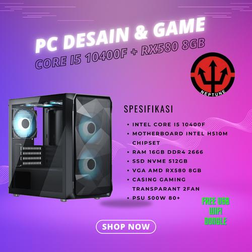 Jual Komputer/PC RAKITAN CORE I5-10400F VGA RX580 + SSD Desain & Gaming - Kota Makassar ...