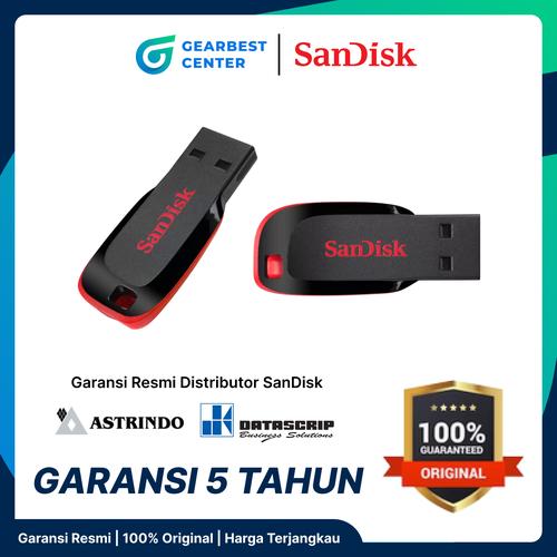 Jual SanDisk Cruzer Blade 8GB 16GB 32GB 64GB 128GB USB 2.0 Flashdisk ...