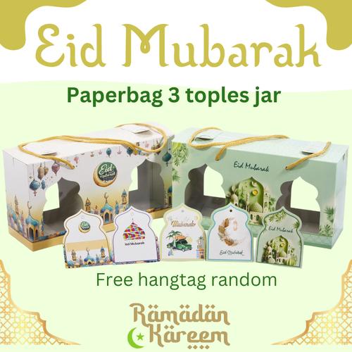 Jual Paper Bag Packaging Kue Bolu Idul Fitri Kotak Isi 3 Toples Jar ...