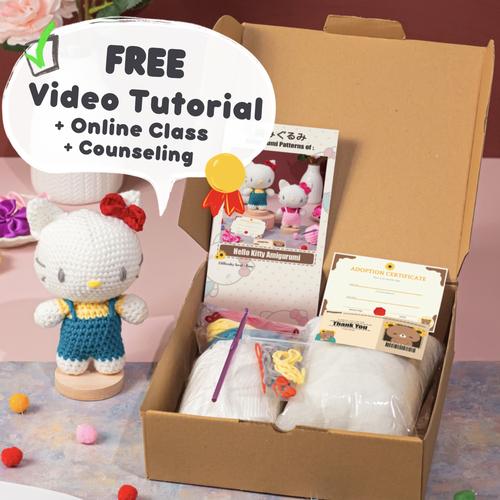 Jual DIY Crochet Hello Kitty Amigurumi Kit / Do It Yourself Boneka ...