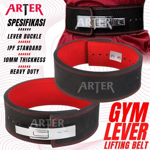 Jual ARTER Gym Lever Belt Buckle Powerlifting Weightlifting 10mm MERAH ...