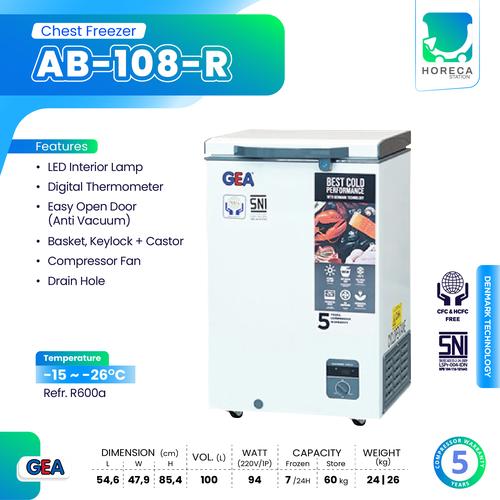 Jual GEA Chest Freezer Box 100 Liter AB-108-R / AB 108 R / AB108R ...