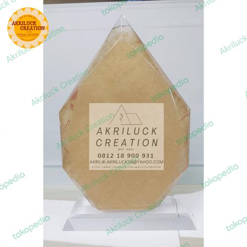 Jual Plakat Akrilik Kosongan 20mm Model Prisma Gunungan Segi 7 bevel ...