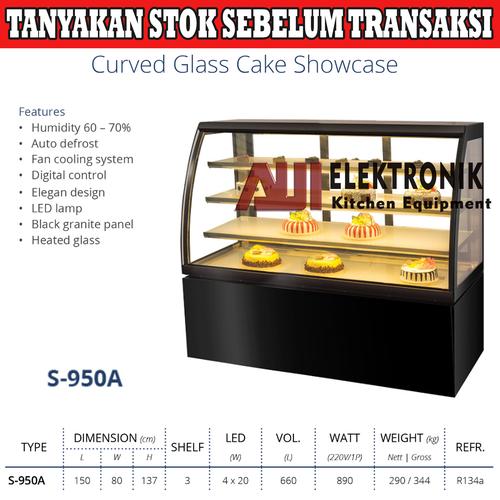 Jual GEA S-950A Curved Glass Cake Showcase / Showcase Kue Cembung ...