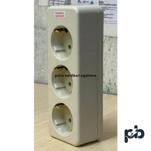 Jual Stop Kontak 3 Lubang Merk Uticon / Stop Kontak 3 Soket Uticon ST ...