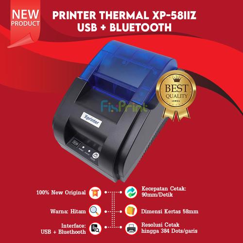 Jual Xprinter xp-58IIZ 58mm Printer thermal Bluetooth RJ-11 - Kota ...