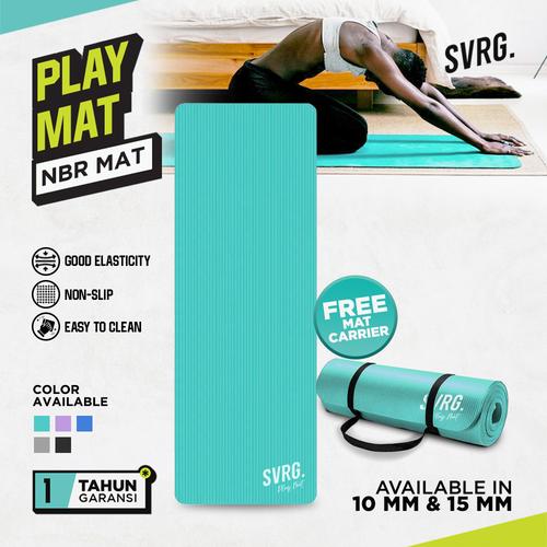 Jual Matras Olahraga Svrg Play Mat 10mm And 15mm Nbr Pilates Yoga Mat Play Mat 15mm Black