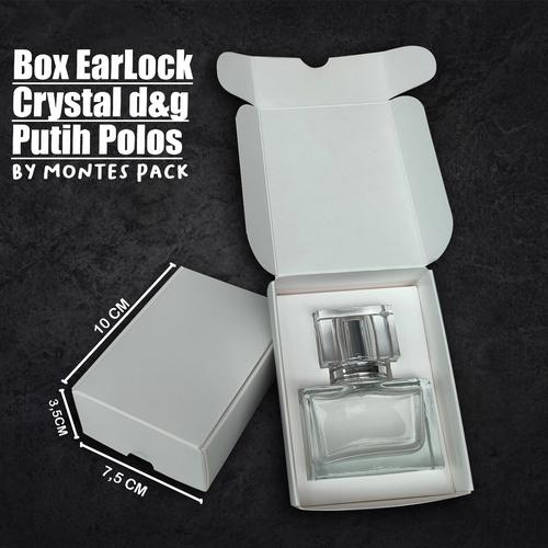 Jual BOX EARLOCK | untuk botol Crystal D&G 30ml | box parfum Putih Polos - Kota Malang - BOX ...