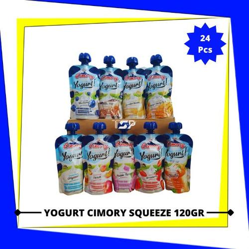 Jual Yogurt Cimory Thick & Creamy Pouch Varian Rasa 120gr x 24 pcs (1 ...