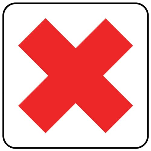 Promo Stiker K3 Rambu Silang Merah - Sticker Vinyl Ritrama UV Print ...