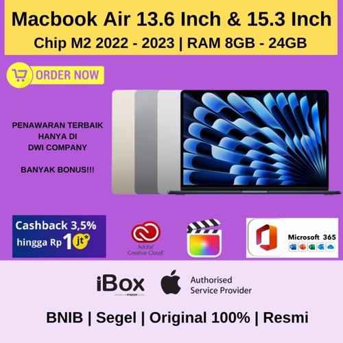 Jual (RESMI IBOX) MacBook Air M2 2022/2023 256GB 512GB Chip Terbaru M2 ...