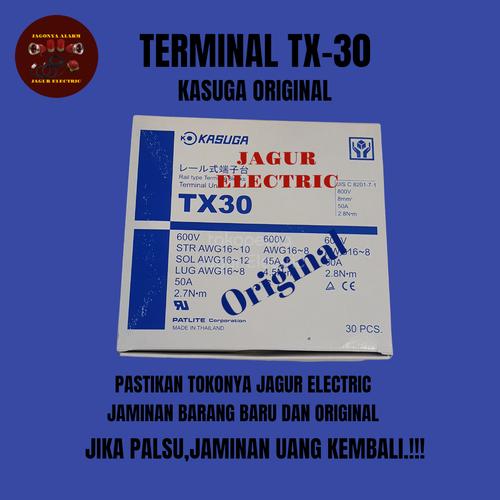 Jual TX30/TX-30/TX 30 Terminal Block Kasuga Original 1dus isi 30pcs ...