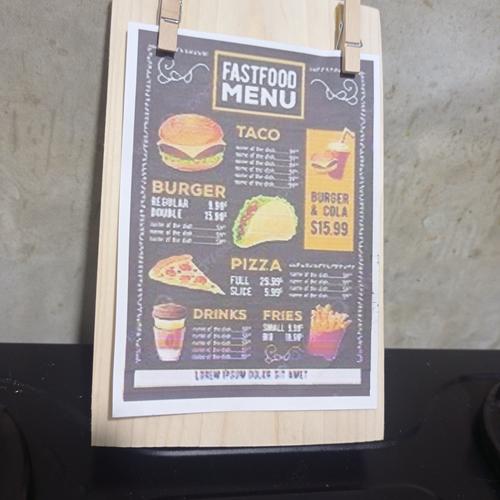 Jual wooden menu board cafe resto / papan menu makanan minuman kafe ...