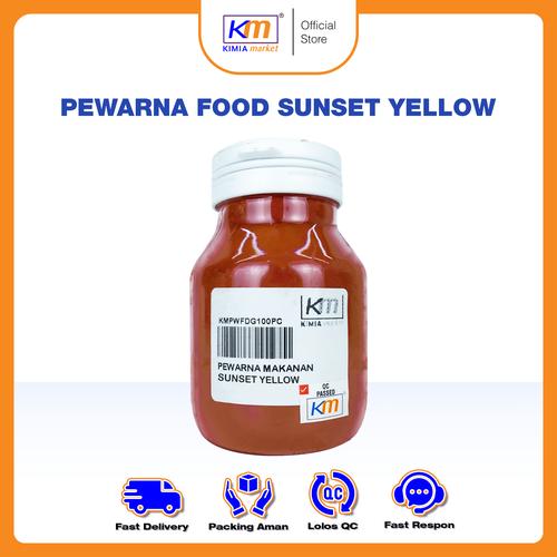 Jual Pewarna Makanan Warna Sunset Yellow 100gr / Food Color Kuning ...