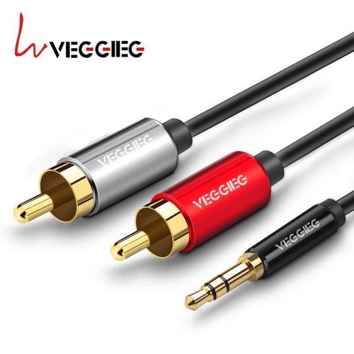 Jual Veggieg Kabel RCA Aux Audio 2 x RCA Male to Male 1 Meter 2Meter ...