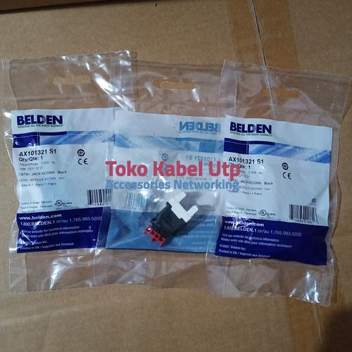 Jual Modular Jack RJ45 Cat.6 BELDEN Original AX101321 S1 Biru & Hitam ...