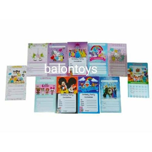 Jual Kartu Undangan Ultah Anak isi 10 pcs / Invitation Card Karakter ...
