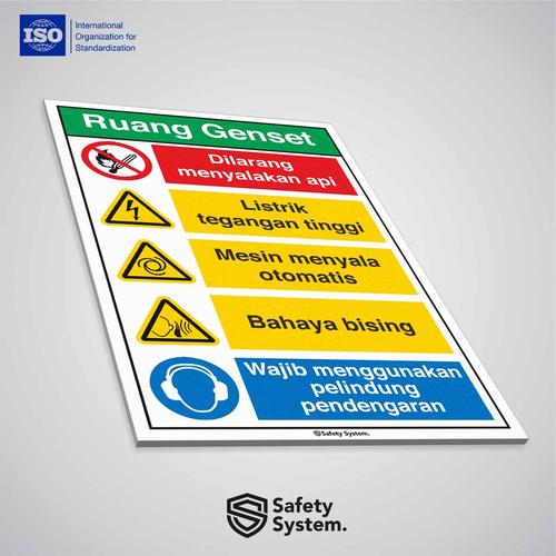 Jual Sign Rambu K3 Keselamatan Ruang Generator Set Genset PVC - M - Kab ...