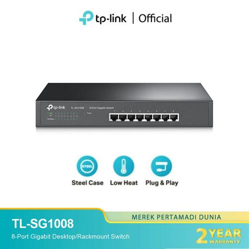 Jual TP-LINK TL-SG1008 8-Port Gigabit Desktop/Rackmount Switch ...