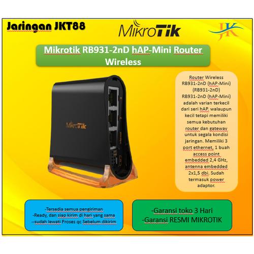 Jual Mikrotik RB931-2nD hAP-Mini Router Wireless - Jakarta Pusat ...