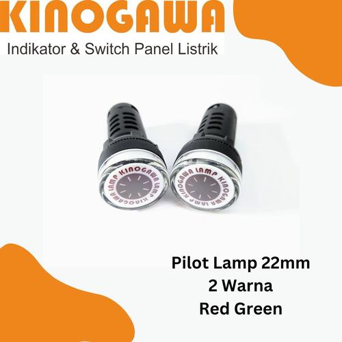 Jual Pilot Lamp 2 warna 22mm - Lampu Indikator Merah Hijau LED 220V 24V ...