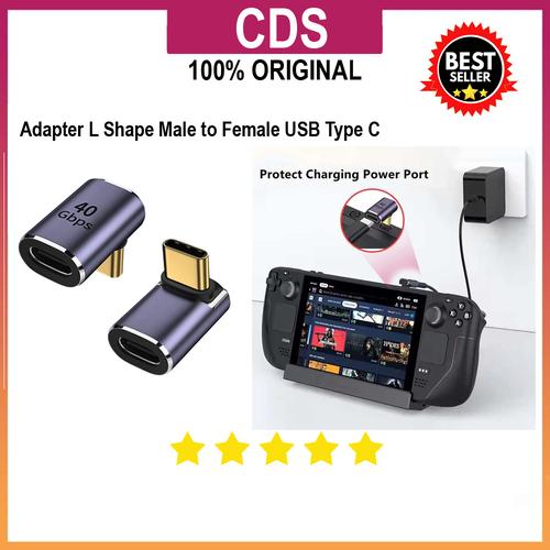 Jual CDS Adapter L Shape USB Type C Male to Female - High Speed CBK40 ...