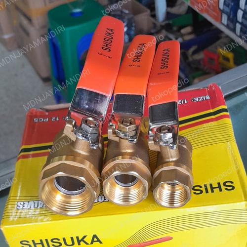 Jual Ball Valve Kuningan Shisuka Stop Kran Kuningan - Jakarta Timur - MDNJAYAMANDIRI | Tokopedia