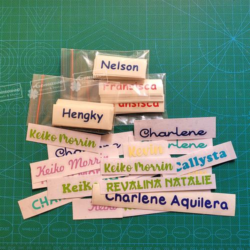Jual Stiker nama custom tulisan Cutting sticker waterproof Label nama ...