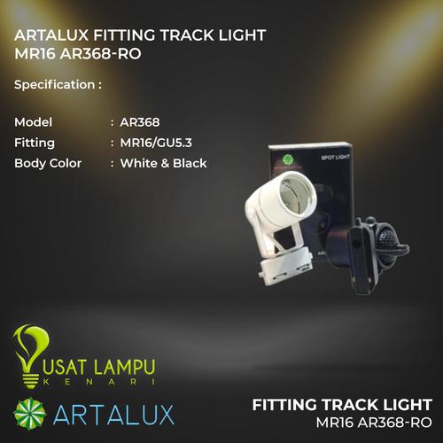 Jual ARTALUX AR368 Fitting Lampu Sorot Rell Track MR 16 Round -Body ...