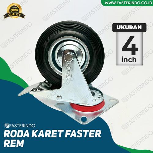 Jual Roda Troli / Roda Etalase / Roda Karet 4 Inch Rem - Jakarta Utara ...