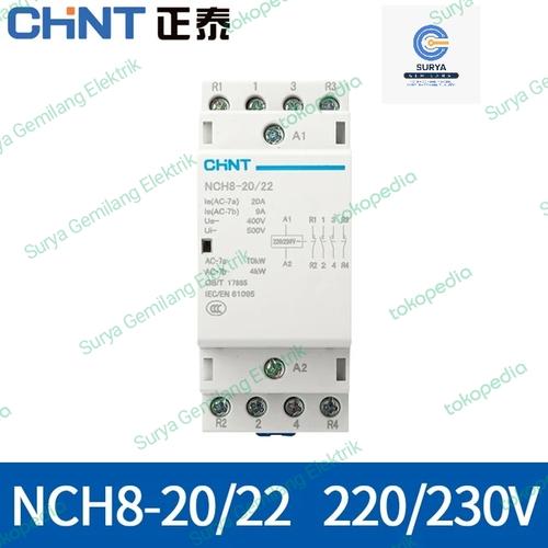 Jual Contactor Modular Din Rail Chint NCH8 20/22 20A 4P 2NO+2NC - Jakarta Pusat - Surya Gemilang ...