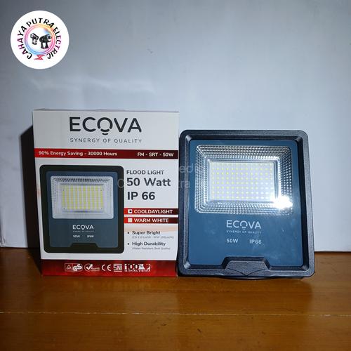 Jual ECOVA Flood light / sorot 50 Watt IP66 - PUTIH - Kab. Sleman ...